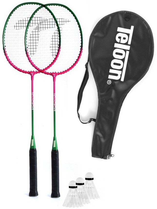 Zestaw do badmintona TELOON TL020 2 rakietki 3 lotki | Badminton ...